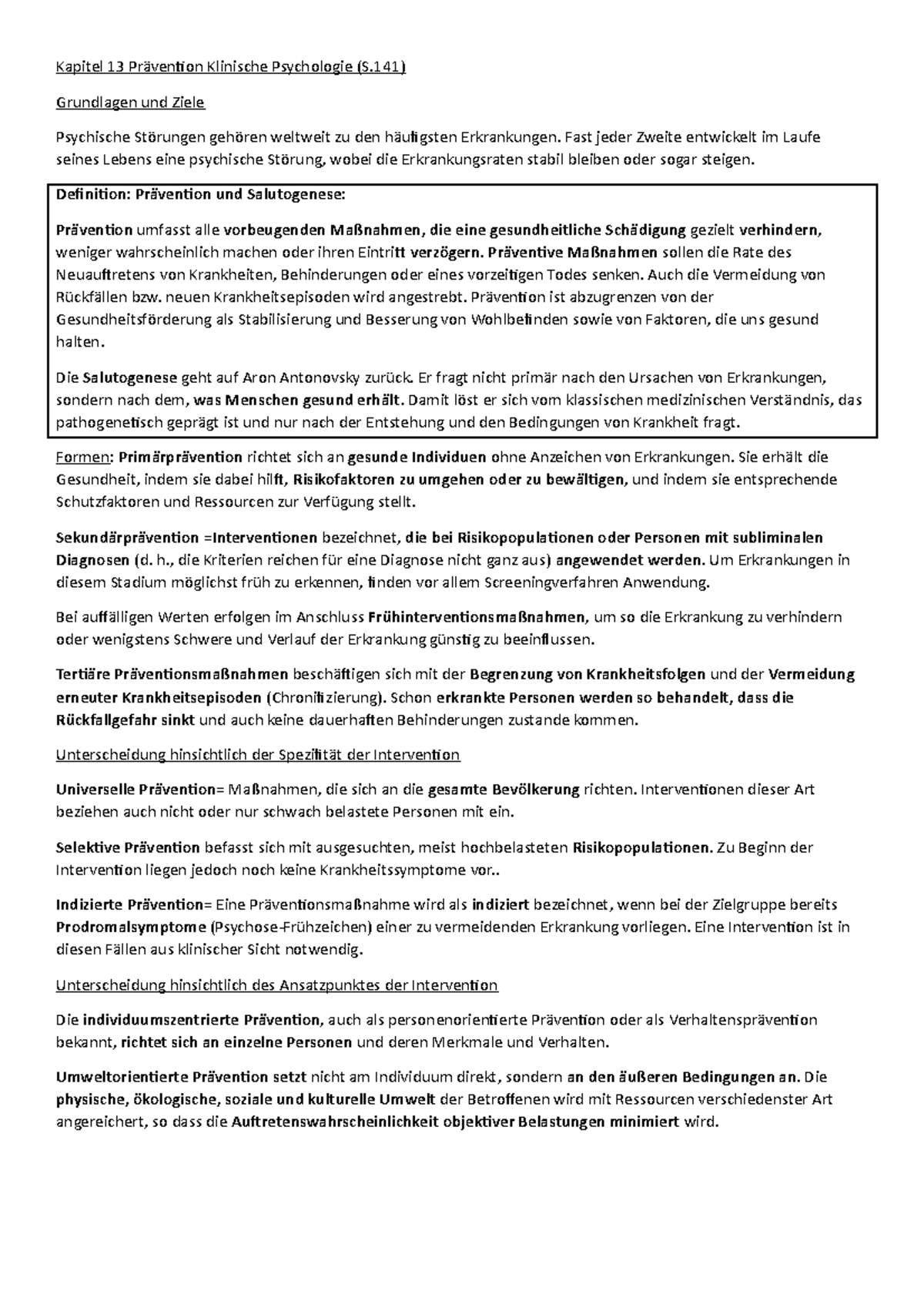 Kapitel 13 Prävention Klinische Psychologie - Fast jeder Zweite ...