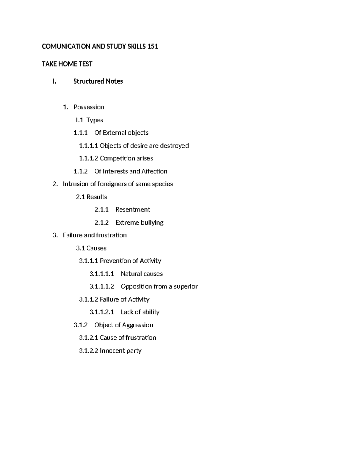 Comunication AND Study Skills 151 4 - COMUNICATION AND STUDY SKILLS 151 ...