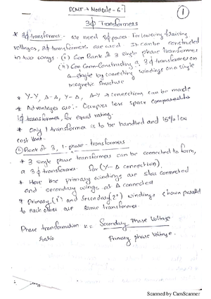 DCMT Part 3 Notes - Module 1 which Principle transfer electric power ...