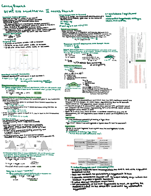 Statistics Cheat Sheet - Definitions: Types of Graphs: Categorical ...