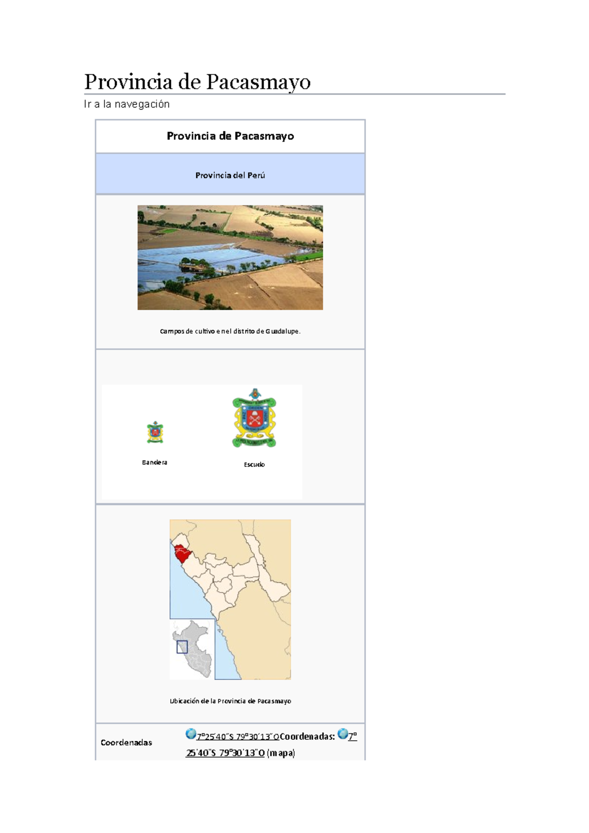 Pacasmayo - provincia de Pacasmayo - del departamento de Huanuco - Perú ...