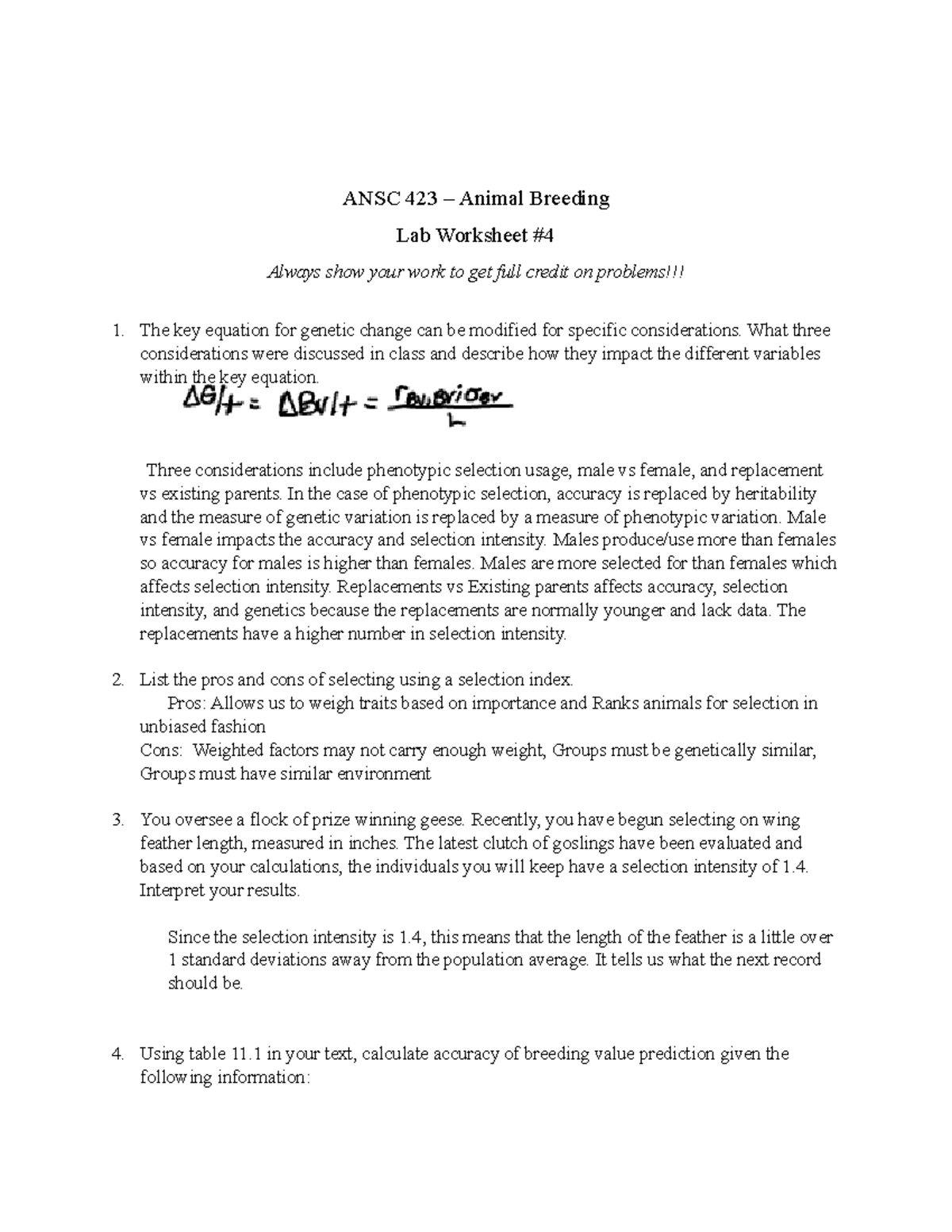 Lab+worksheet+4 - lab worksheet with answers - ANSC 423 – Animal ...
