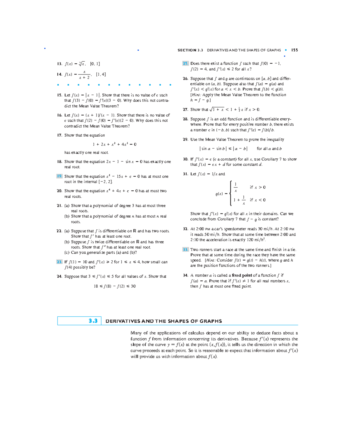 Math work ch - math work - SECTION 3 DERIVATIVES AND THE SHAPES OF ...