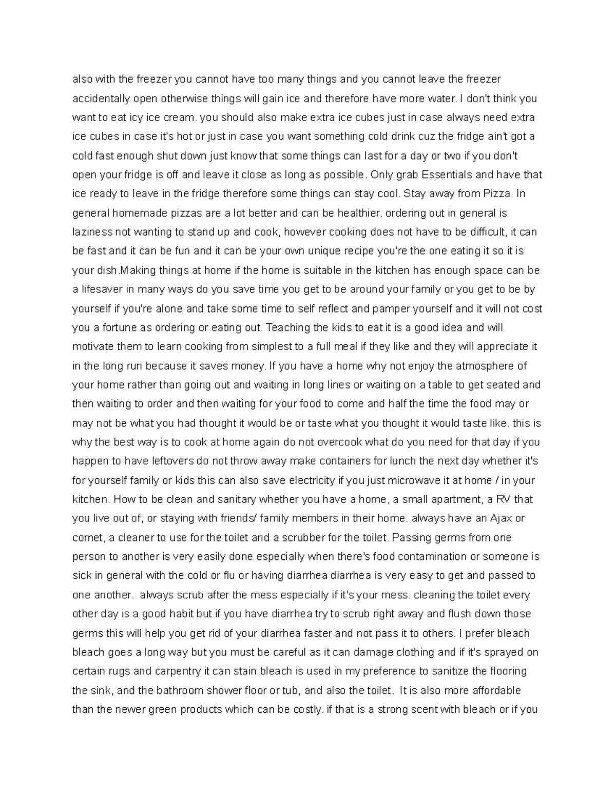 Copy of Life Skills Chapter 2 Part 3 - also with the freezer you cannot ...