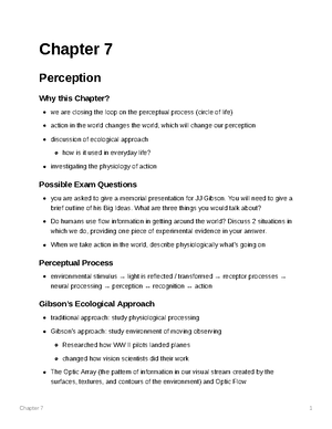 Chapter 1 Intro To Perception - Chapter 1 — 8/31 & 9/ Introduction to ...