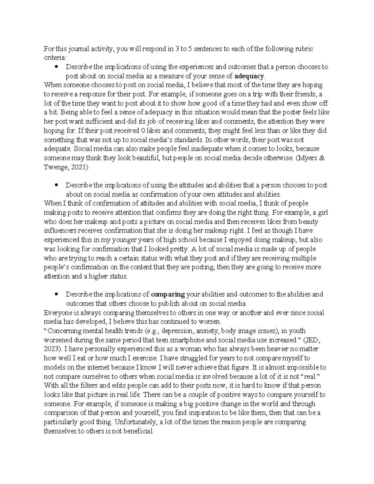 4-2+Journal+-+Morgan+Severson - For this journal activity, you will ...