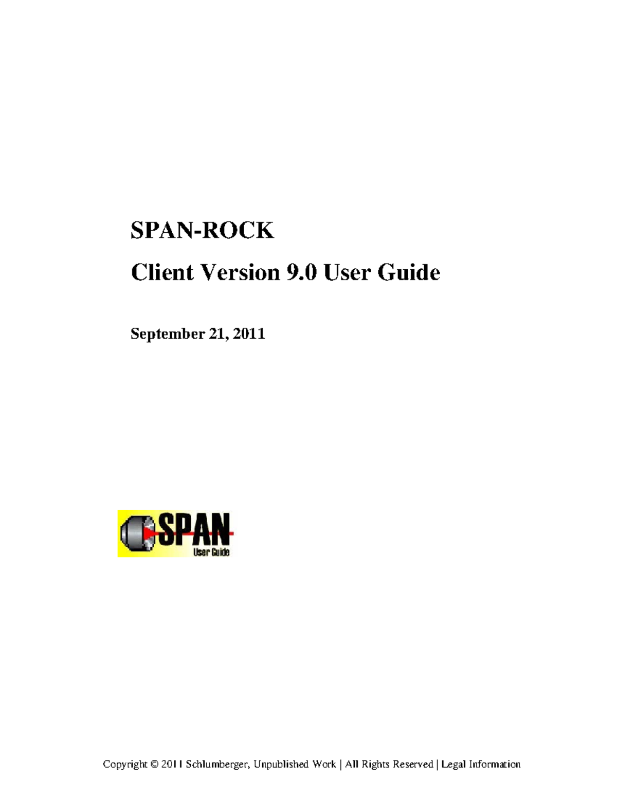 SPAN User Guide - GUIA MANEJO SOFTWARE - Copyright © 2011 Schlumberger ...