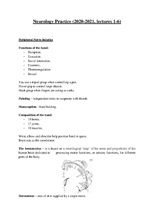 Neurology Practice(2020-2021) lectures 17to20 20202021 - Neurology ...
