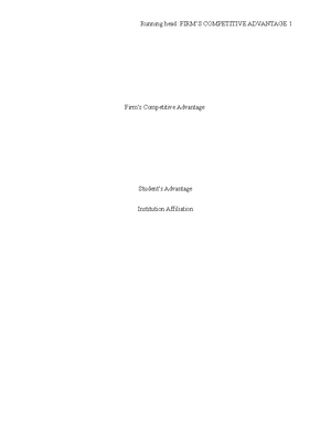 BA400Assignments Unit 9 – Written Assignment - Running Head: BA400ASSIGNMENTSUNIT 9 – WRITTEN ...