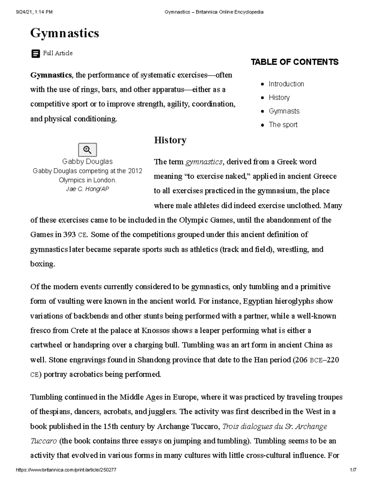 Gymnastics - yesiam - TABLE OF CONTENTS Introduction History Gymnasts ...