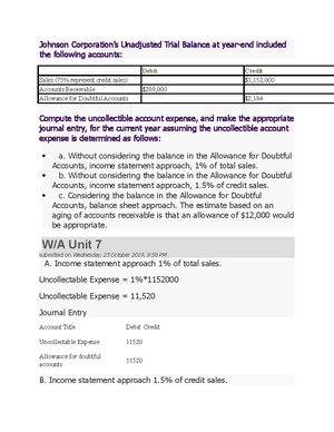 [Solved] Which journal entry below correctly shows how the allowance ...