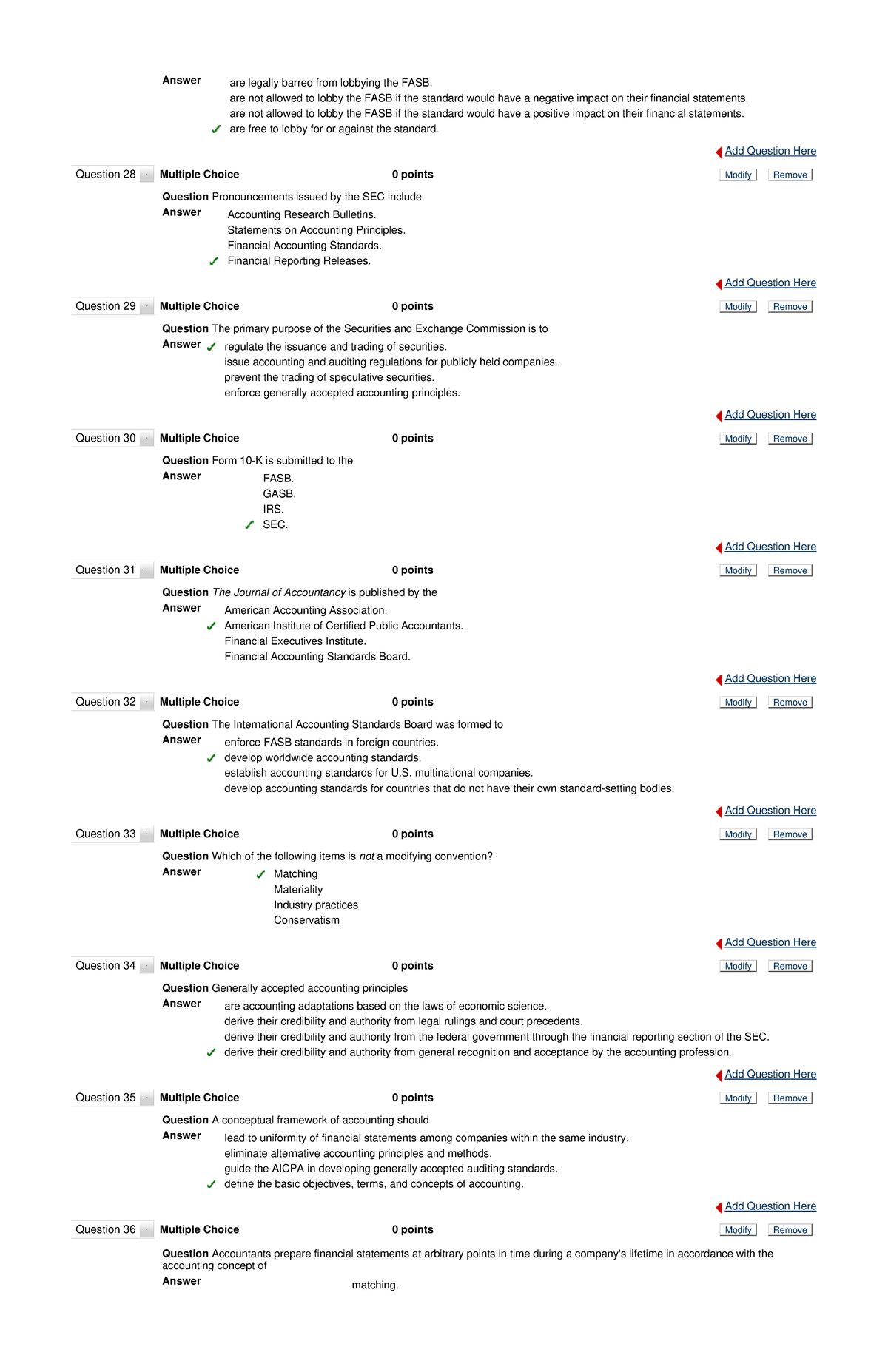 Financial Reporting 4 - Answer are legally barred from lobbying the ...