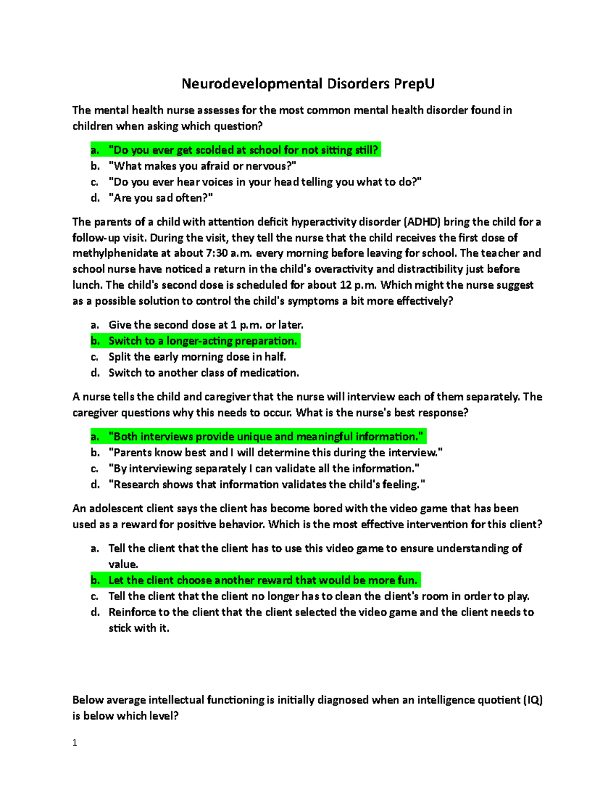 Neurodevelopmental Disorders Prep U - Neurodevelopmental Disorders ...