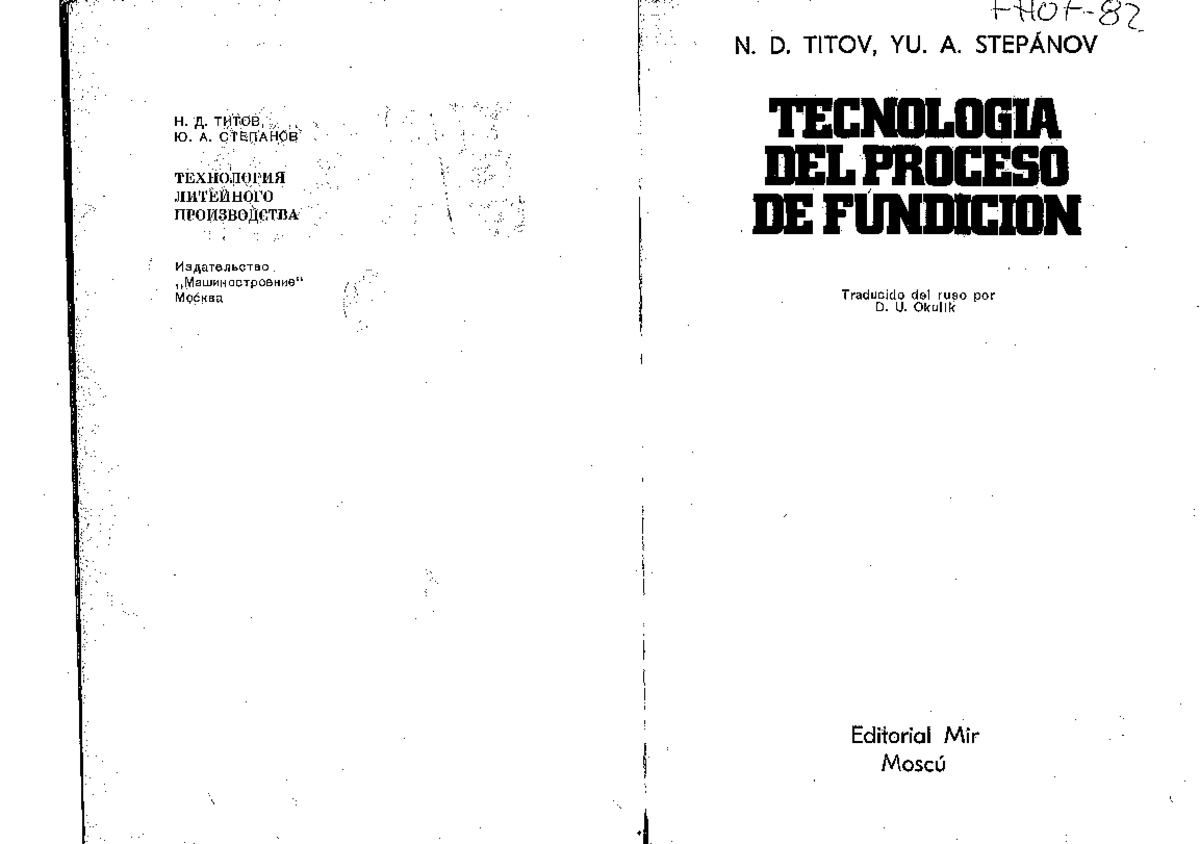 Tecnología del Proceso de Fundición - Titov - Sistemas De Manufactura ...
