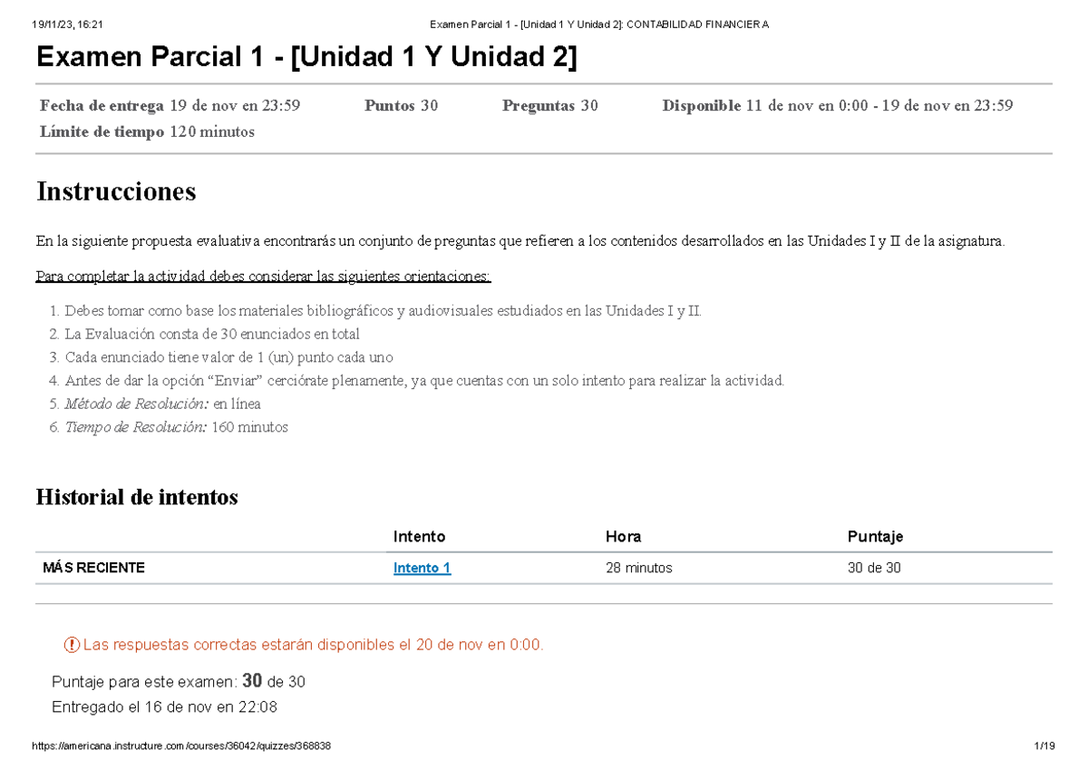 Examen Parcial 1 - [Unidad 1 Y Unidad 2] Contabilidad Financiera - Examen Parcial 1 - [Unidad 1 ...