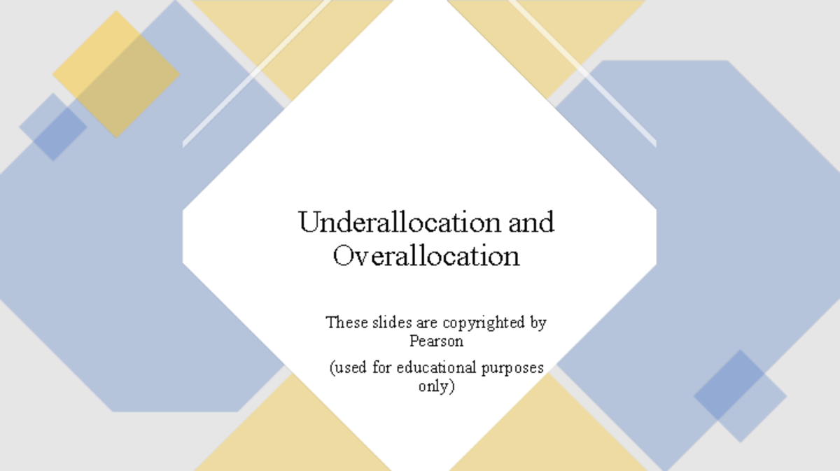 Over+and+Under+Allocation+ Extra+ - Underallocation and Overallocation ...