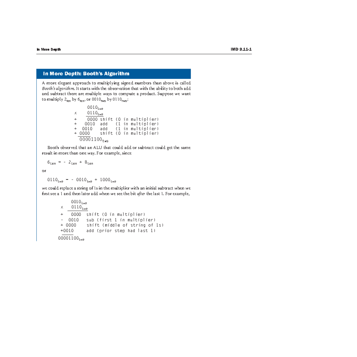 3 4 1booths algorithm from CD - In More Depth IMD 3- In More Depth In ...