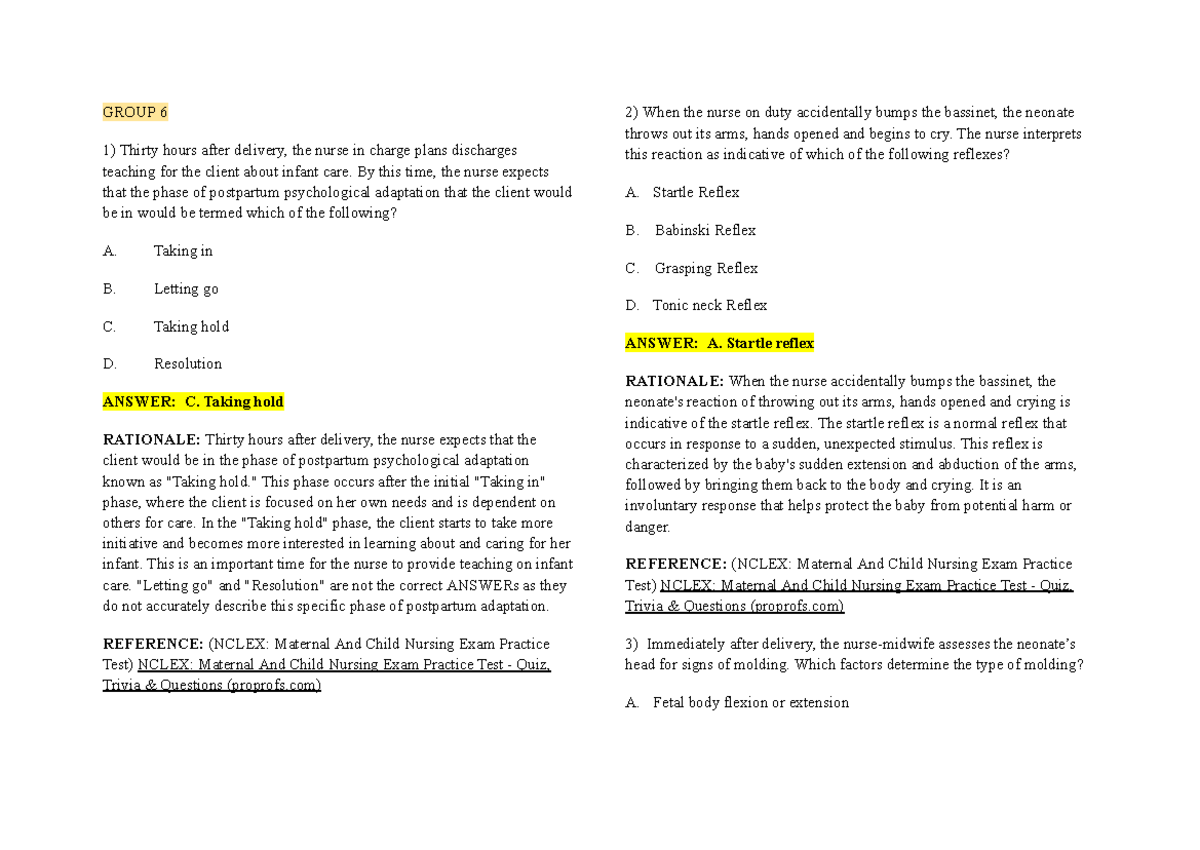 2BSN2 MCN SET C 400 Items 033024 Question Answer AND Rationale - GROUP ...