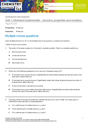 CFQ Unit 1&2 Practice exam - Practice exam answers Units 1 & 2 Perusal ...
