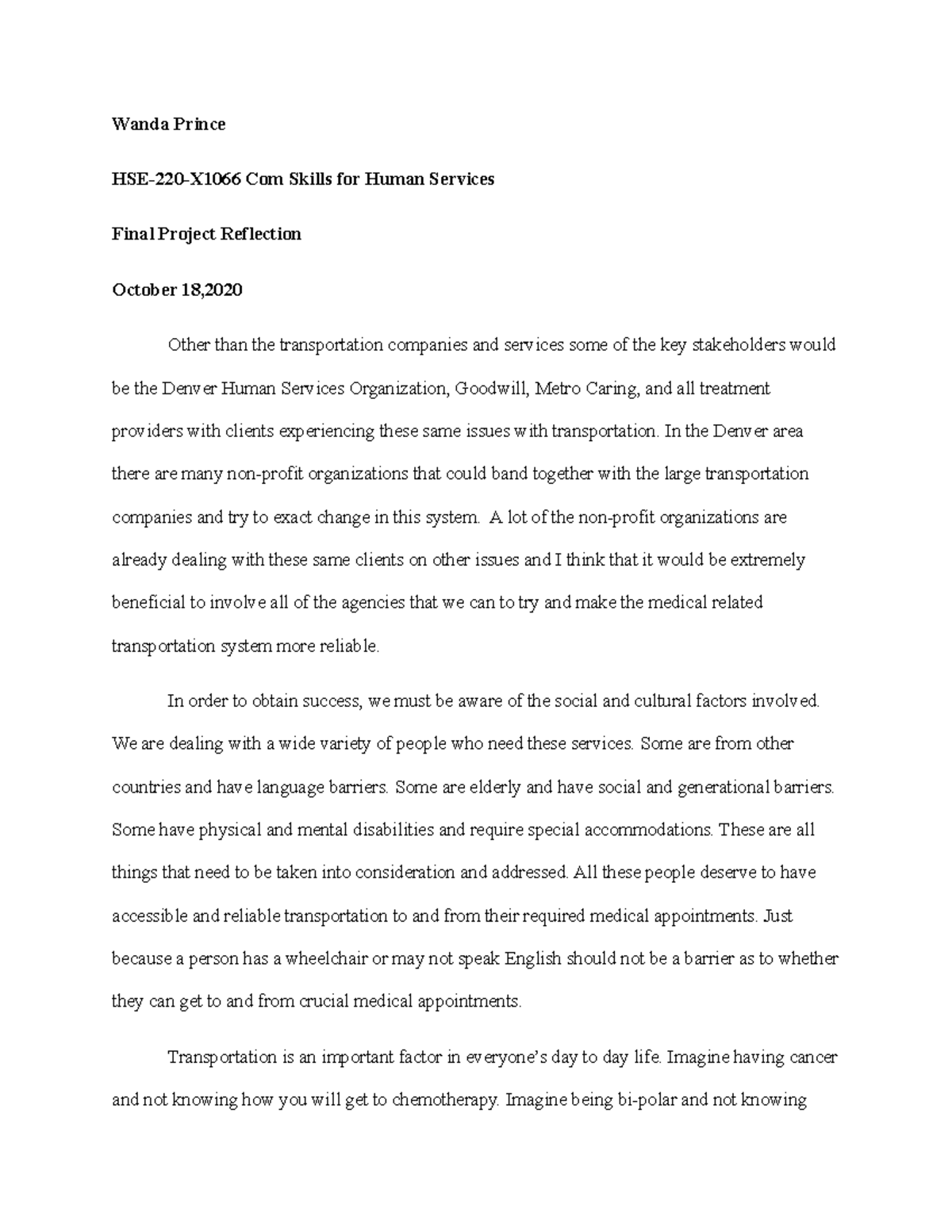 Final Project Reflection - In the Denver area there are many ...