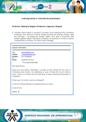 Documento describir gustos. AA2-EV02 - English Dot Works 2 - SENA - Studocu