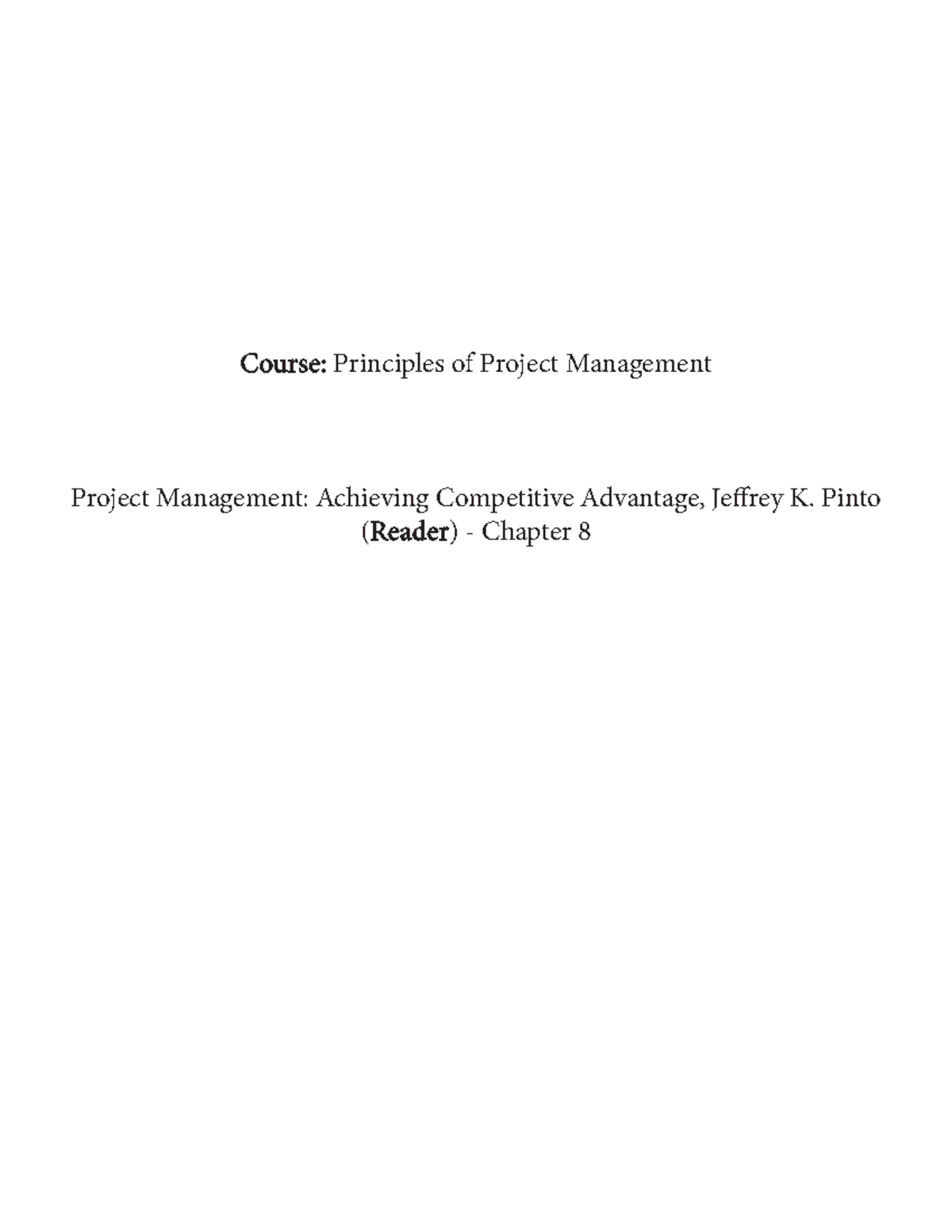 Material 002 PPM Chapter 8 - Project planning management - Studocu