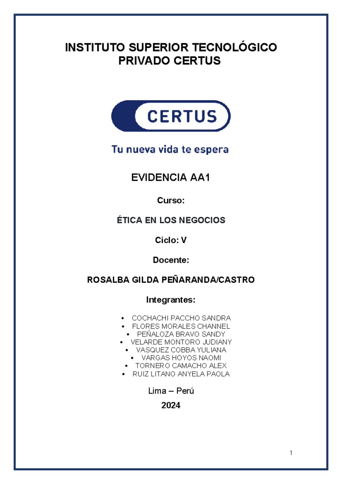 AA4 Portafolio 1 - espero que les ayude - INSTITUTO SUPERIOR TECNOLÓGICO PRIVADO CERTUS ...