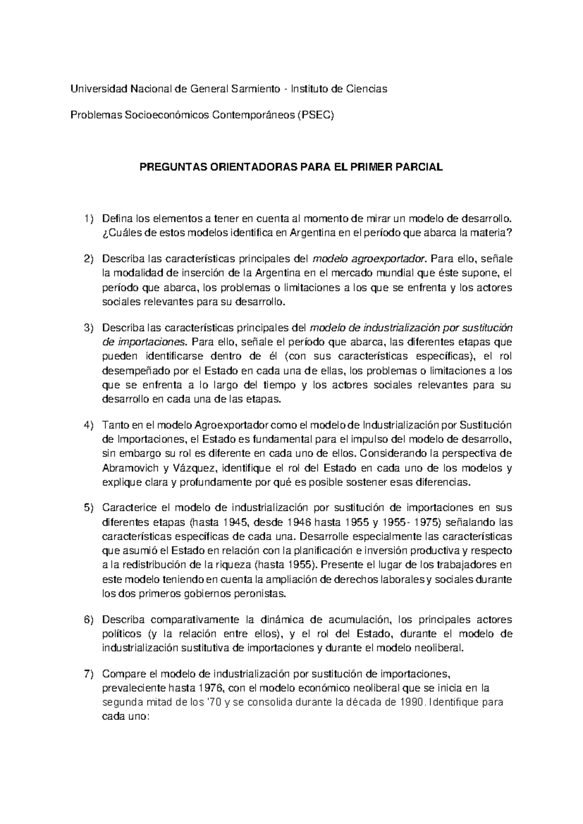 PSEC guía de preguntas 2023 (1) 230908 092614 - Universidad Nacional de General Sarmiento ...