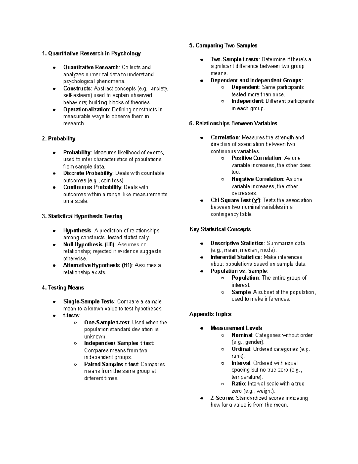 PSY3704 - Quantitative Research in Psychology Quantitative Research ...