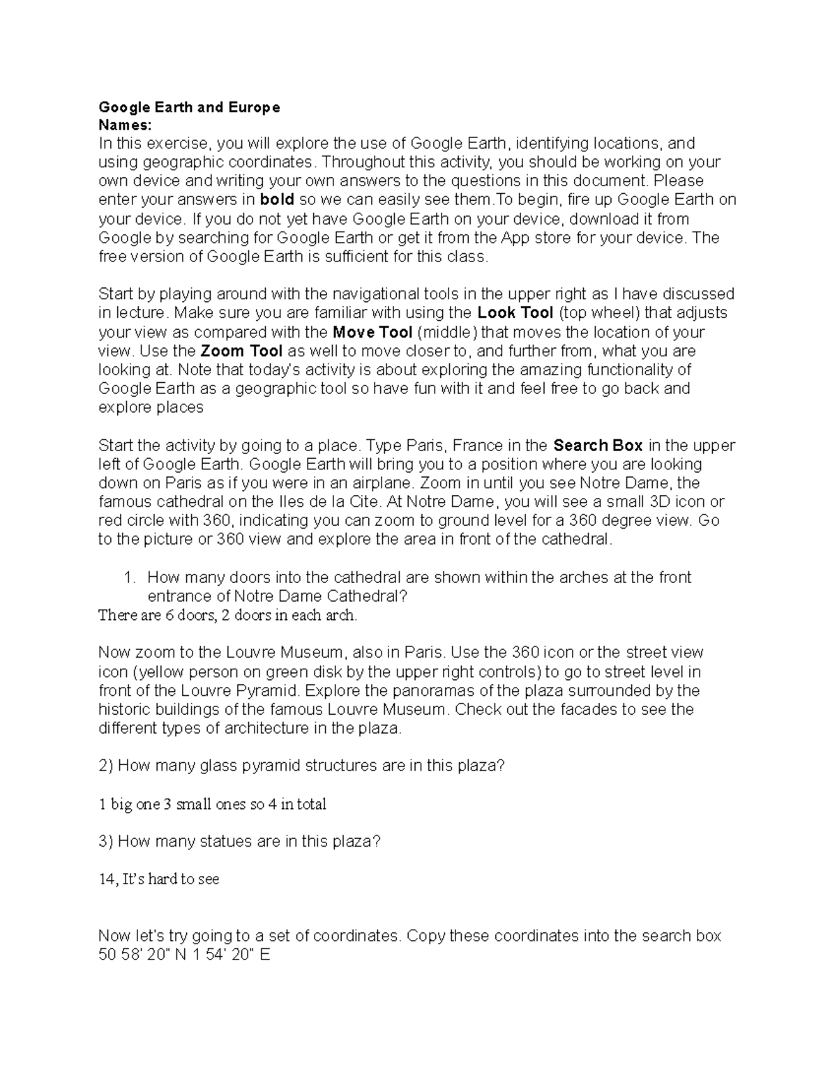 World Regional Geography Mod 6 Google Earth and Europe - Google Earth ...