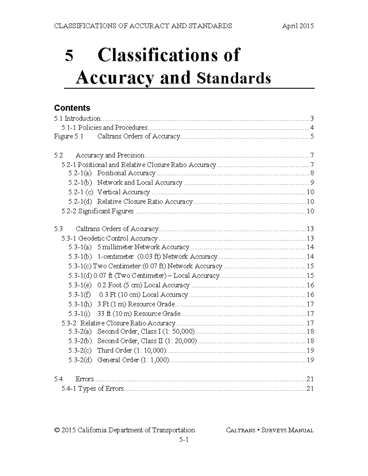 05-surveys-a11y - 5 Classifications of Accuracy and Standards 5 ...