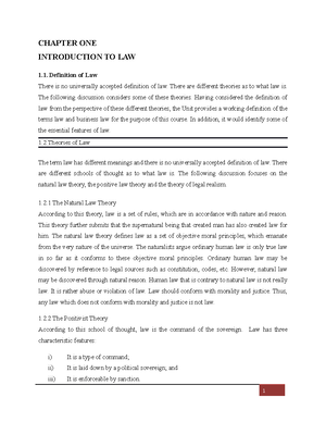 The law of person chapter 2 - CHATER TWO: THE LAW OF PERSON: THE ...