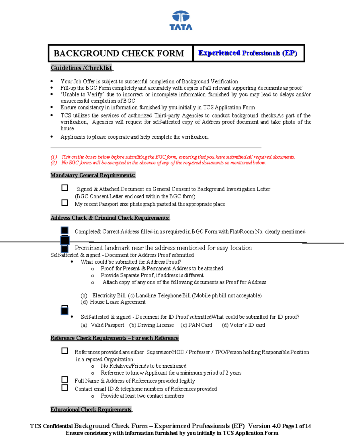 BGC Form EP Revised Ver4 - Guidelines /Checklist Your Job Offer is ...