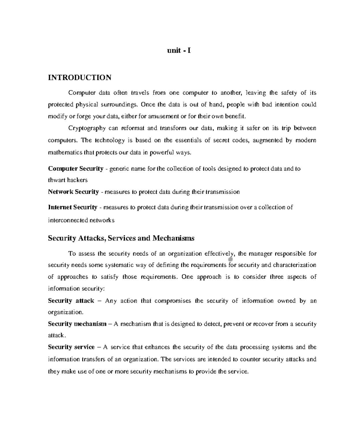 Cis Notes Syllabus Contents Unit I Introduction Computer Data Often Travels From One