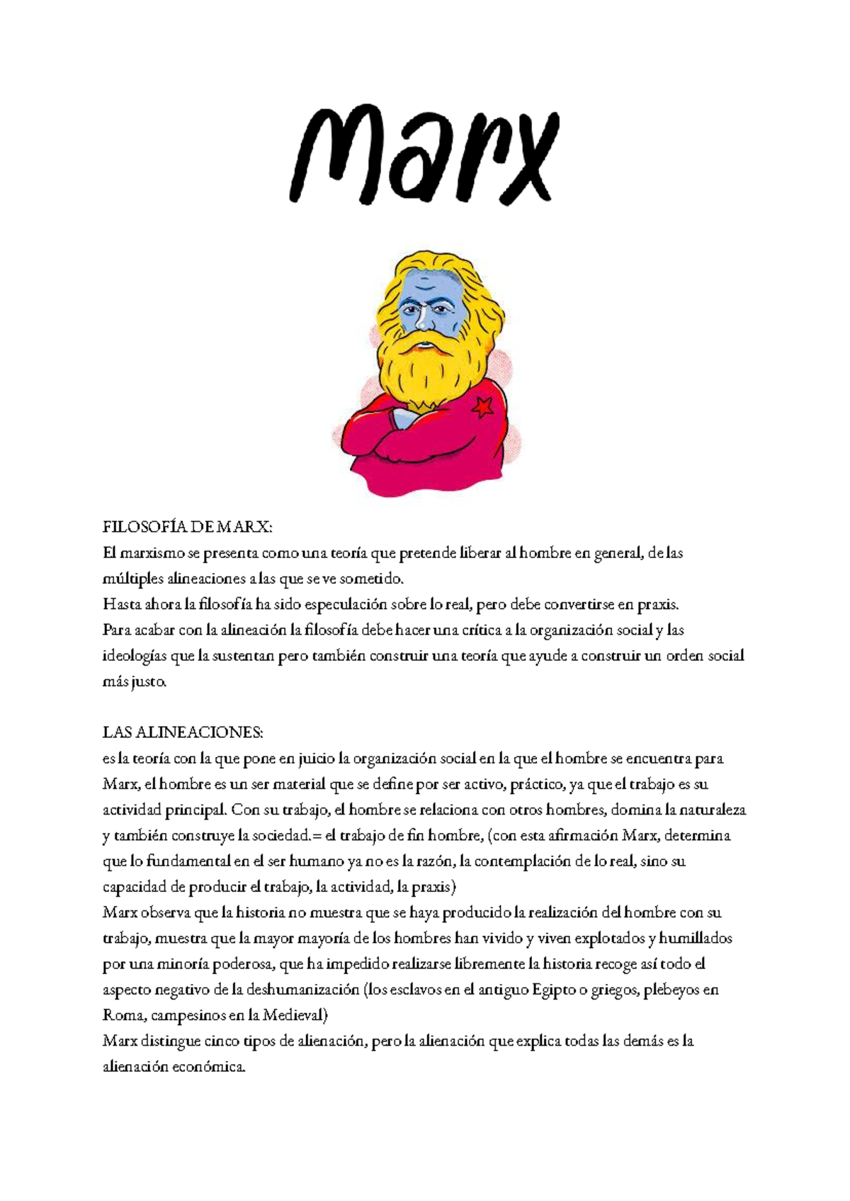 Marx - Apuntes de Mar para realizar comparaciones en selectividad ...