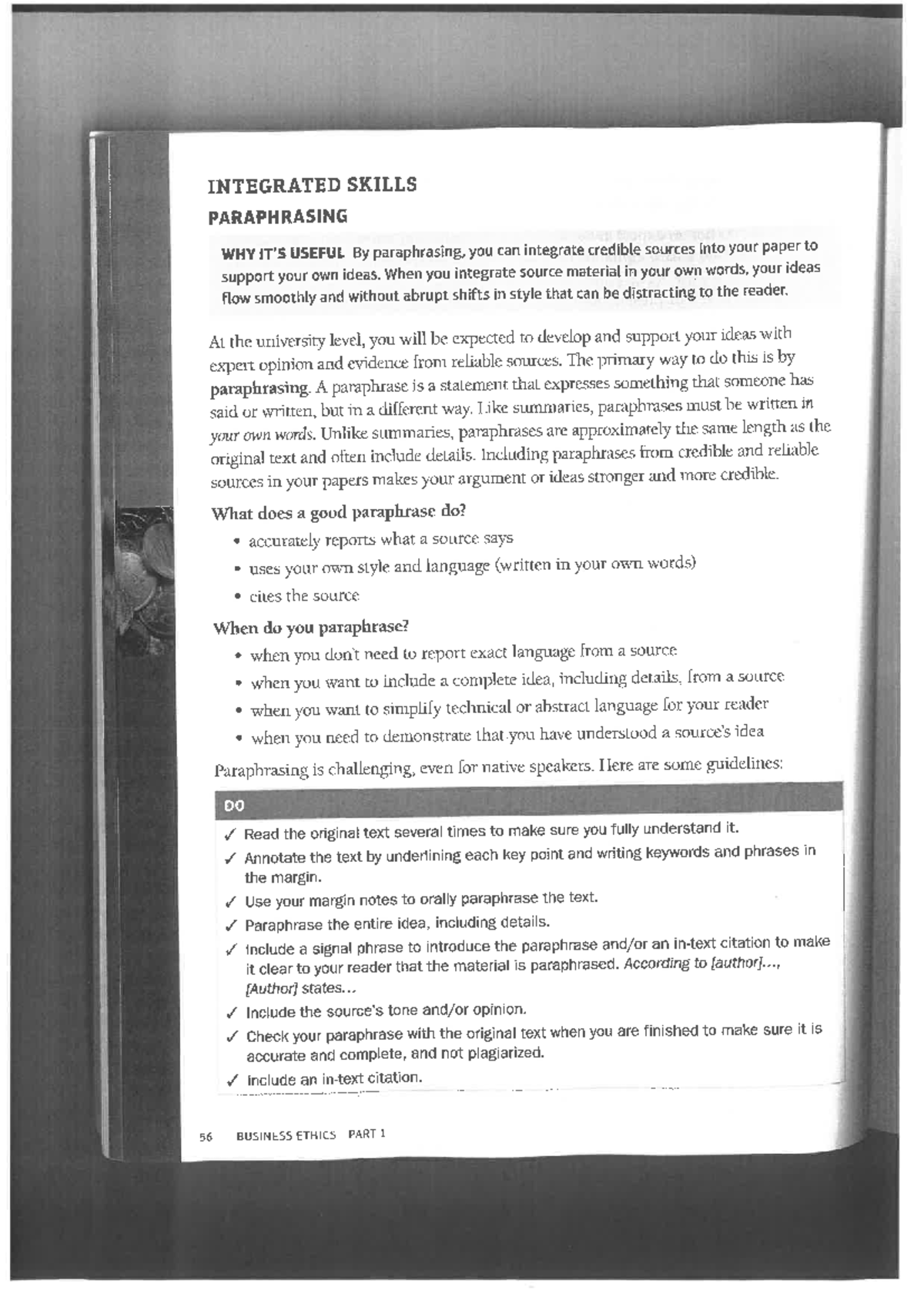 Paraphrasing University Success Advanced - Academic English I - Studocu