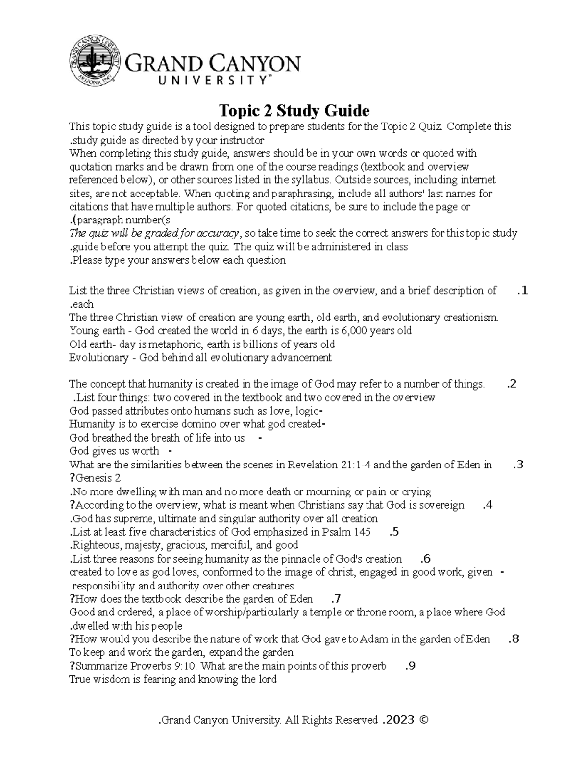 Topic 2 study guide (CW) - Topic 2 Study Guide This topic study guide ...