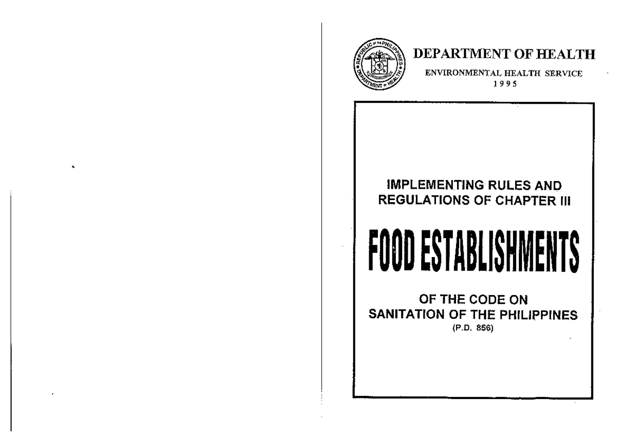 Chapter 3 Food Establishments er ewr ew sdsd fsd - Civil Engineering ...