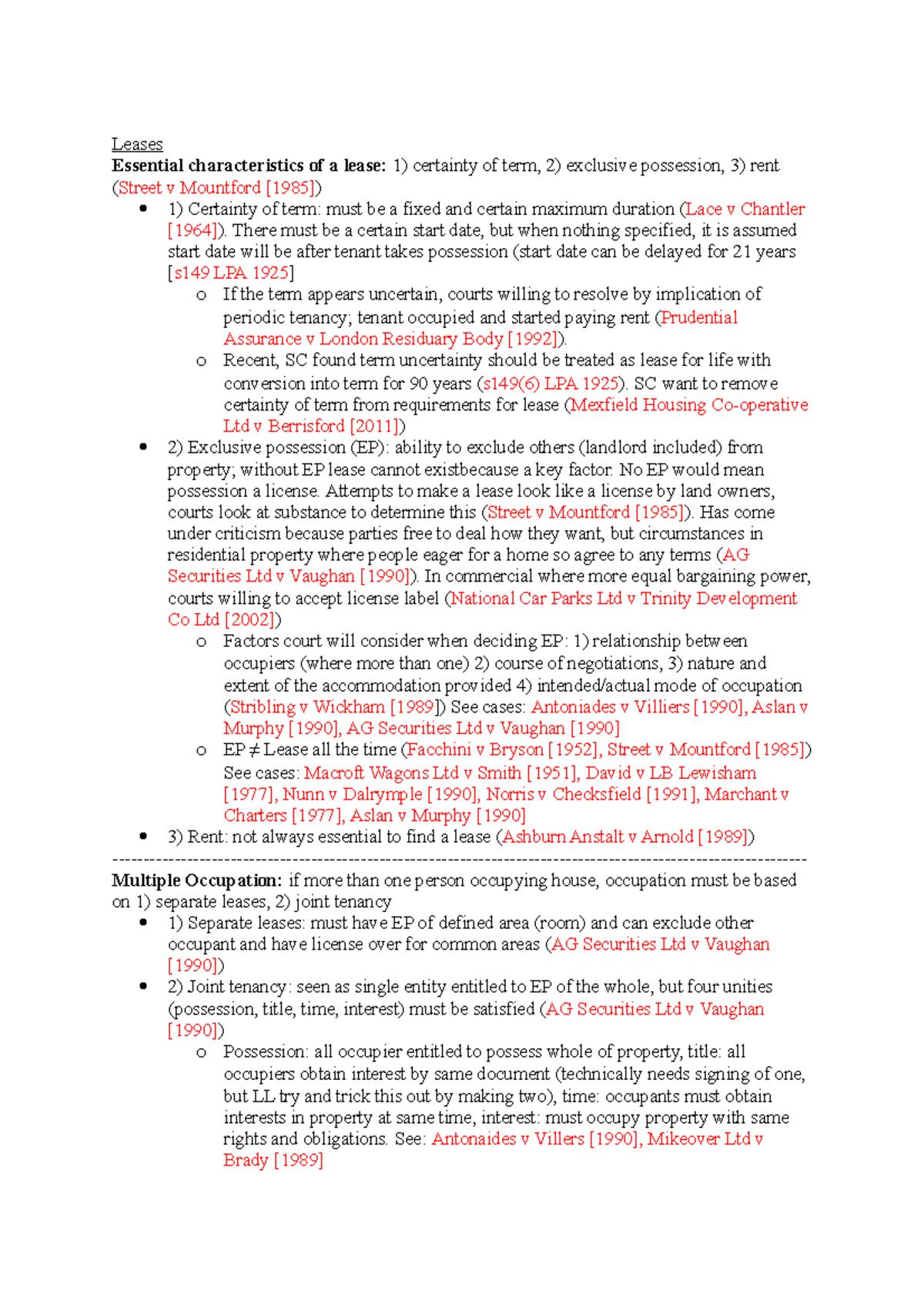 Framework for Leases Topic - Leases Essential characteristics of a ...