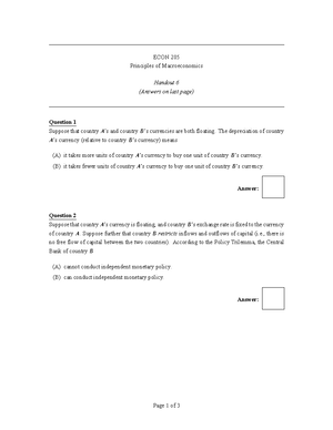 Econ205 handout 02 Ch10 - ECON 205 Principles of Macroeconomics Handout ...