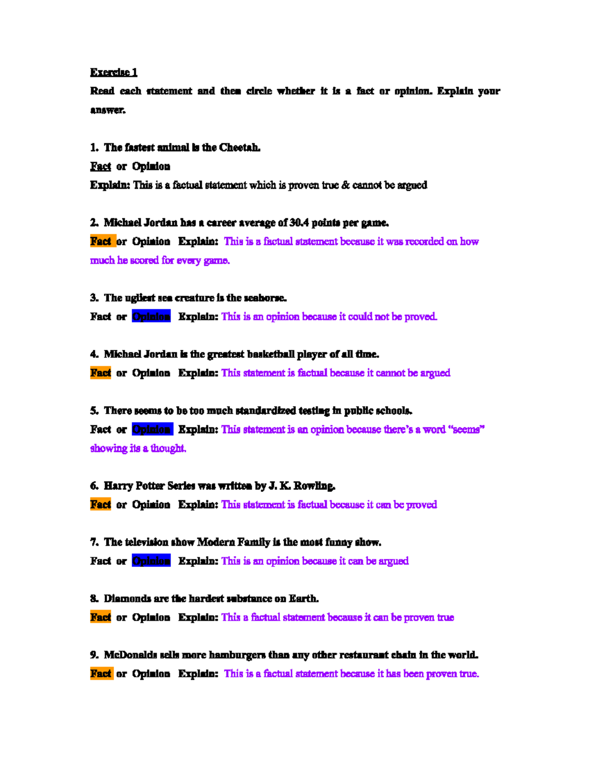 FACT OR Opinion - Integrated Language Skills II - Studocu