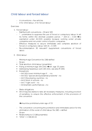 Sources of Labour Law - Lecture notes First Semester - Sources of ...