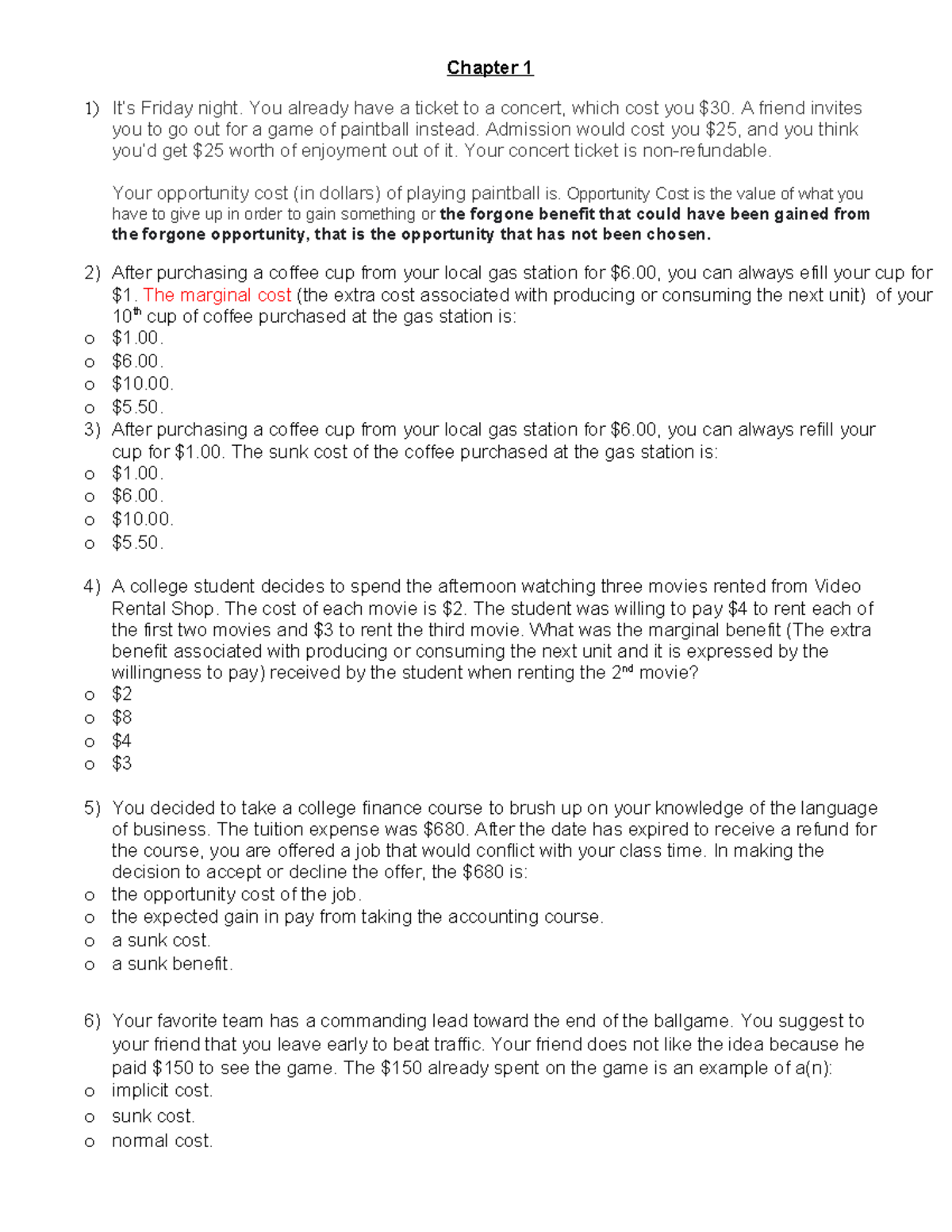 Chapter 1 questions - hihihih - Chapter 1 1) It’s Friday night. You ...