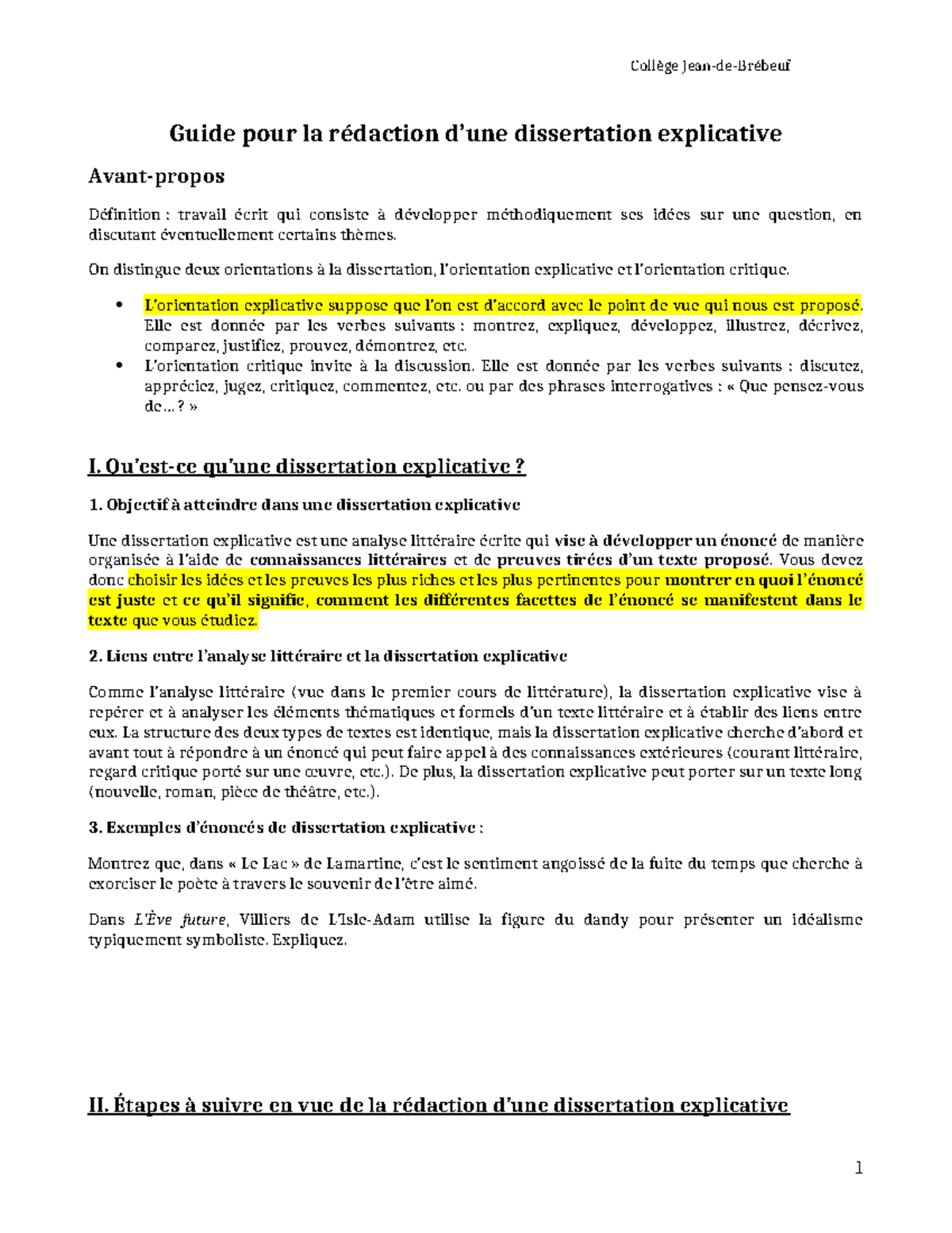 Document dissert explic 2021 exemple - Guide pour la rédaction d’une ...