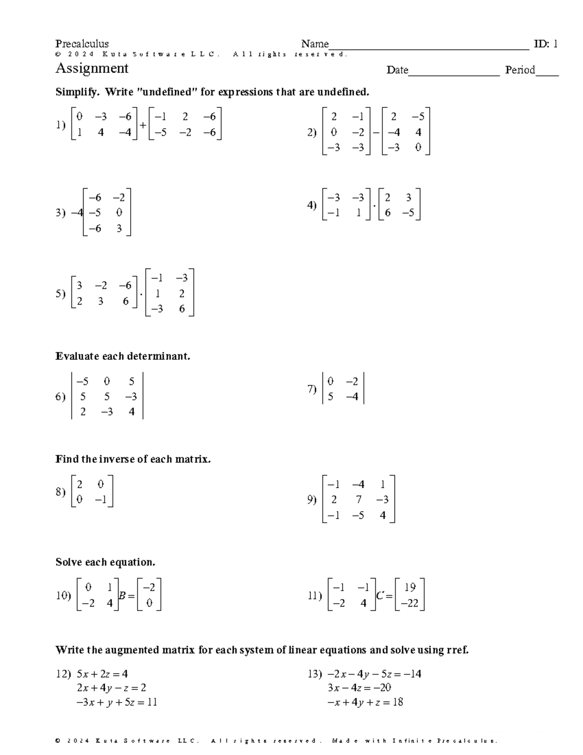 Matrices Notes - ©w l 2 O 0 y 2 n 4 B JKmuptuav ySNoRfEtDwqaSrveU ...