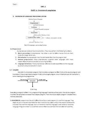 New4 part Automata and Compiler Design full notes - Text 4 V a | b | c ...