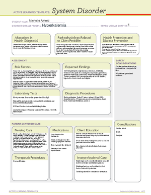 Hyponatremia MLA - Metabolic Acidosis - ACTIVE LEARNING TEMPLATES ...