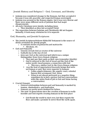 Final exam study guide - REL 1005 FINAL EXAM STUDY GUIDE Chapter 18 ...