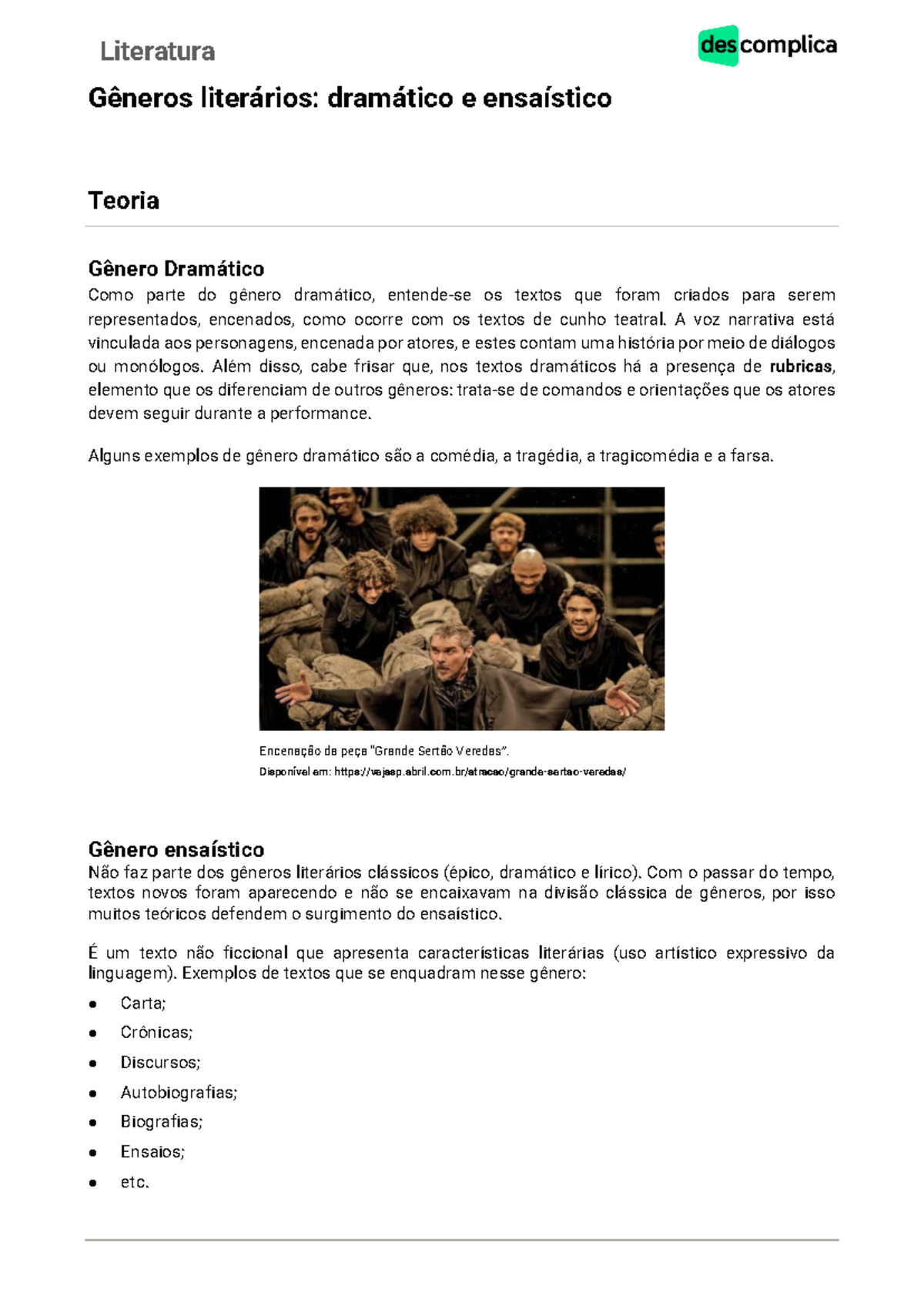 VOD-literatura-Gêneros literários dramático e ensaístico-2024 ...