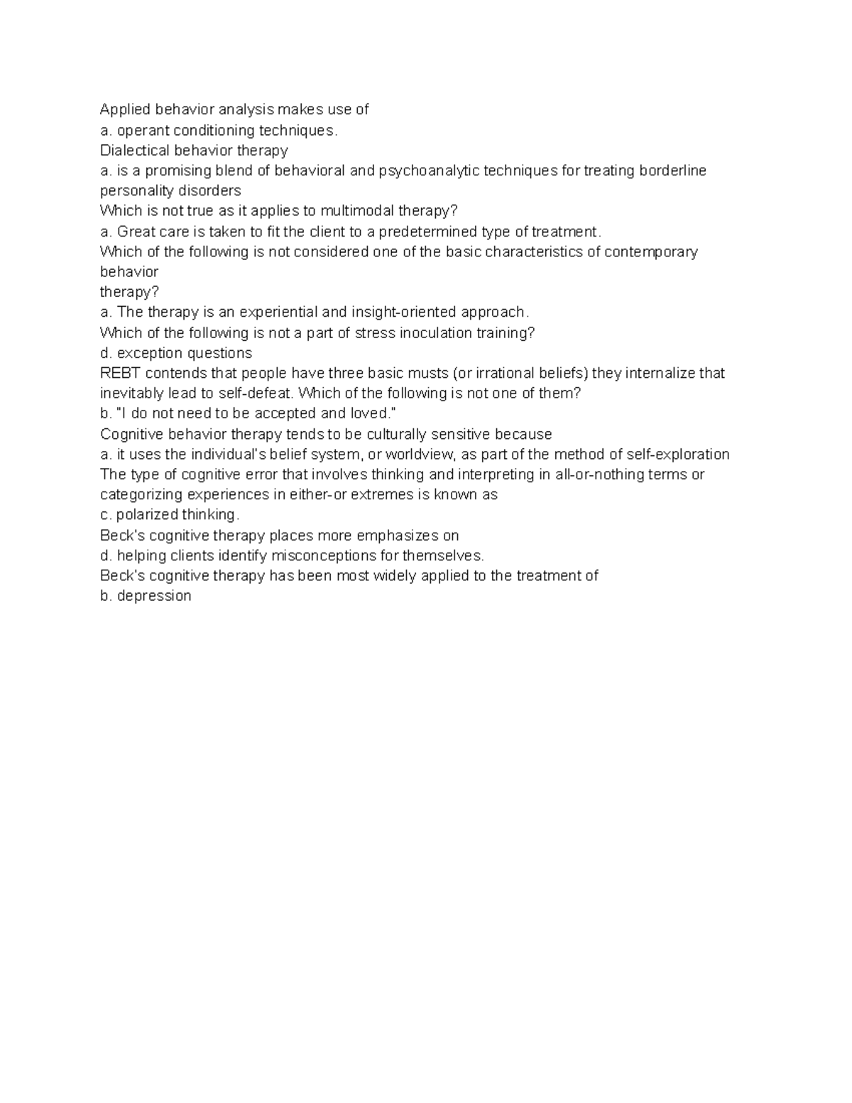 Ohio State PSY 315 Week 5 - Applied behavior analysis makes use of a ...